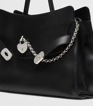 Alexander McQueen Calfskin Locke Top-handle Bag - Black