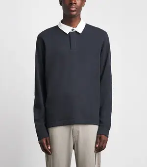 Vuori Cypress French Terry Rugby Shirt - Navy