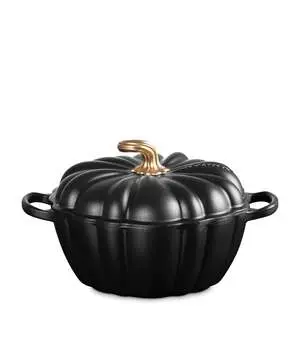 LE CREUSET Cast Iron Pumpkin Casserole Dish - Black