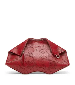 Alexander McQueen Leather Manta Clutch Bag