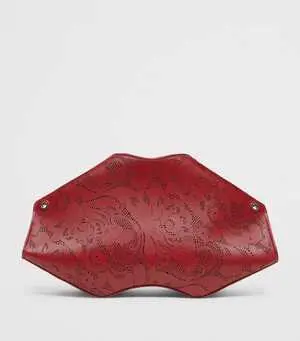Alexander McQueen Leather Manta Clutch Bag