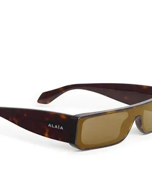 Alaïa Acetate Rectangular Mask Sunglasses