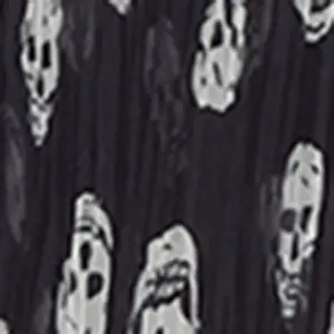 Alexander McQueen Silk Pleated Skull Scarf