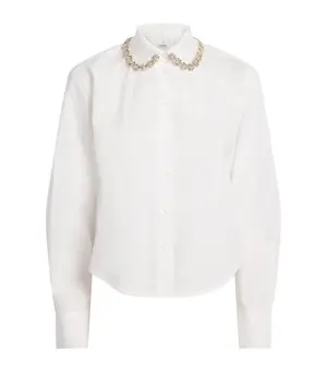 Sandro Cotton Jewel-collar Shirt