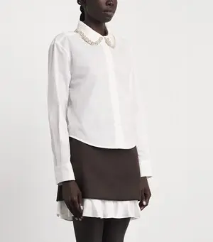 Sandro Cotton Jewel-collar Shirt
