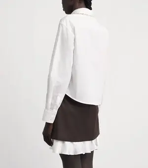 Sandro Cotton Jewel-collar Shirt