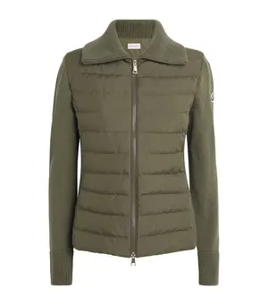Moncler Virgin Wool Padded Quilted Cardigan