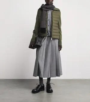 Moncler Virgin Wool Padded Quilted Cardigan