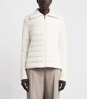 Moncler Virgin Wool Padded Quilted Cardigan