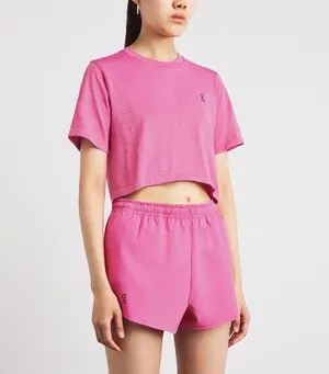 On Train Flex Crop T-shirt - Pink