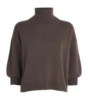 Max Mara Virgin Wool-cashmere Rollneck Sweater - Brown