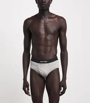 TOM FORD Stretch-cotton Logo Briefs