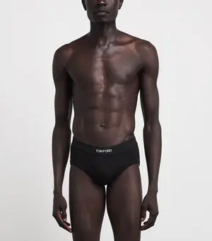 TOM FORD Stretch-cotton Logo Briefs