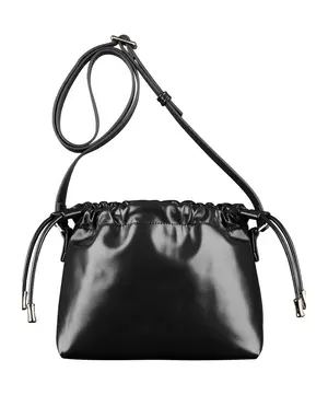 A.p.c. Logo Printed Drawstring Mini Cross Body Bag - Black
