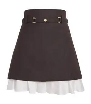 Sandro Wool-blend 2-in-1 Mini Skirt