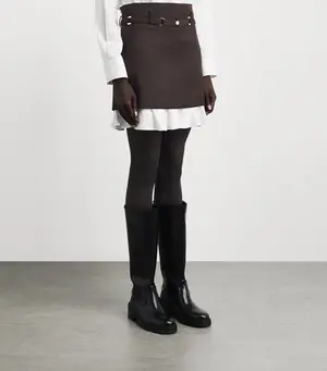 Sandro Wool-blend 2-in-1 Mini Skirt