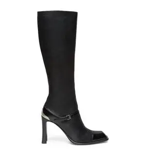 Alexander McQueen Leather Niko Knee-high Boots 95 - Black