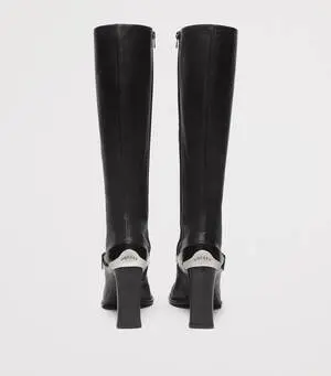 Alexander McQueen Leather Niko Knee-high Boots 95