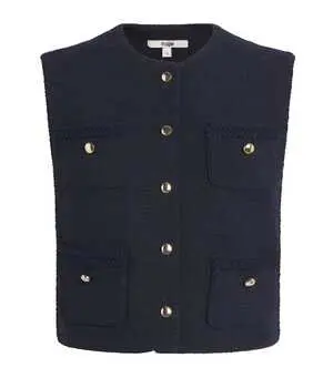 Maje Tweed Gilet