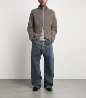 Our Legacy Wool Line Zip-up Cardigan - Brown