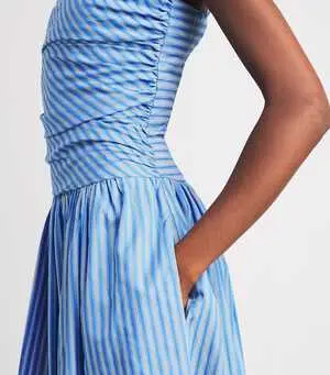 Faithfull The Brand Cotton Stripe Maxi Dress - Blue