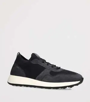 TOD'S Suede-knit Sportivo 79k Sneakers - Black