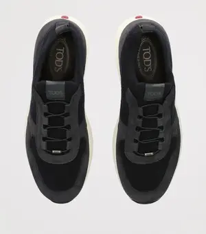TOD'S Suede-knit Sportivo 79k Sneakers - Black