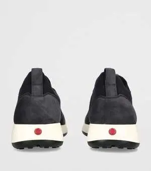 TOD'S Suede-knit Sportivo 79k Sneakers - Black