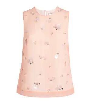 Simkhai Embellished Organza Celia Top