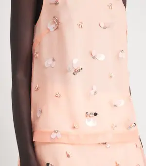 Simkhai Embellished Organza Celia Top