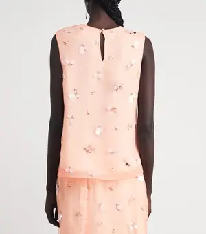 Simkhai Embellished Organza Celia Top