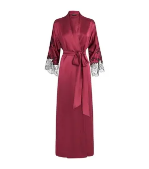 Carine Gilson Silk Long Hanae Robe