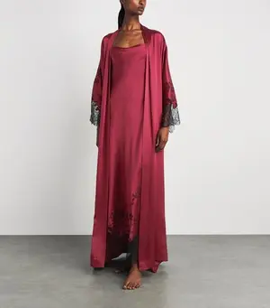 Carine Gilson Silk Long Hanae Robe
