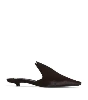 Alaïa Calf Hair Pointy Mules 25