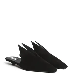 Alaïa Suede Pointy Mules 25