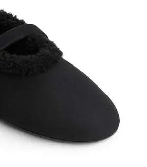 Alaïa Shearling Ballet Flats - Black