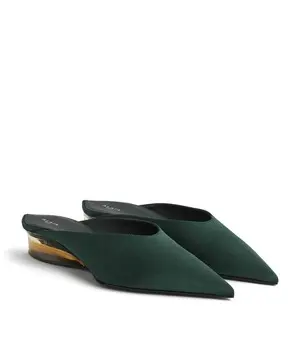 Alaïa Satin Invisible Wedge Mules 30