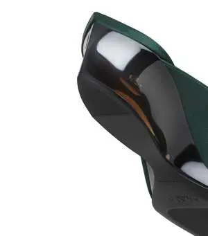 Alaïa Satin Invisible Wedge Mules 30