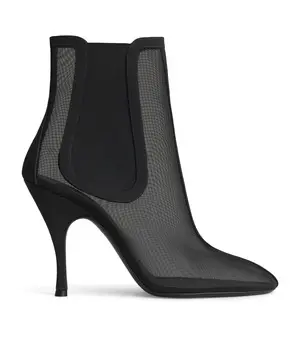 Alaïa Meshed Heeled Chelsea Boots 100
