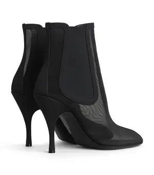 Alaïa Meshed Heeled Chelsea Boots 100