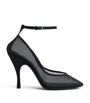 Alaïa Mesh Ankle-strap Pumps 100 - Black