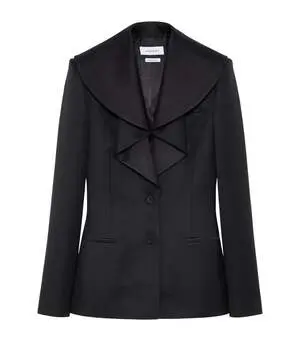 Alexander McQueen Wool Waterfall-collar Blazer