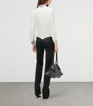 Alexander McQueen Silk Lace-trim Shirt