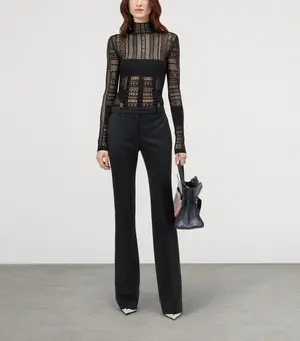 Alexander McQueen Wool Bootcut Trousers