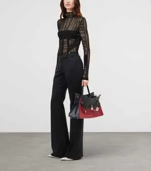 Alexander McQueen Wool Bootcut Trousers