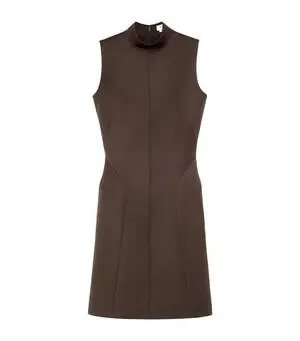 Alexander McQueen Wool High-neck Mini Dress