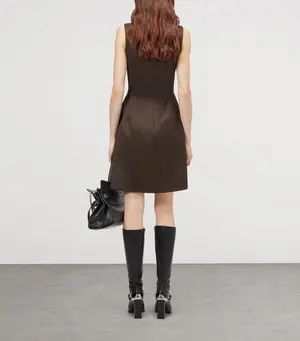 Alexander McQueen Wool High-neck Mini Dress