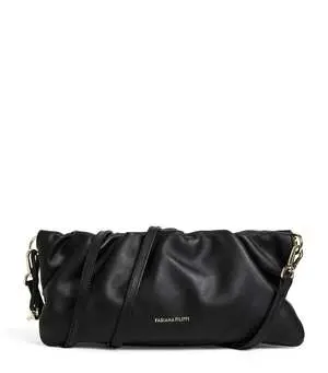 Fabiana Filippi Leather Pouch Shoulder Bag - Black