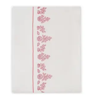 Loretta Caponi Cotton Coral And Shells Flat Sheet - Grey