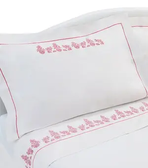 Loretta Caponi Cotton Coral And Shells Flat Sheet